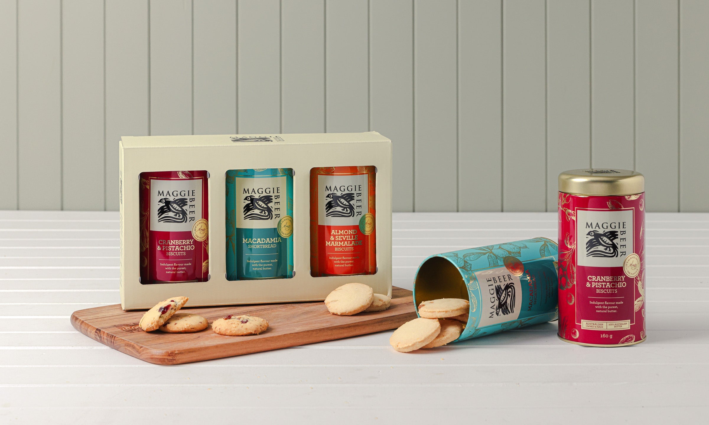 Maggie Beer's Biscuit Tin Trio Box｜Gifts Australia