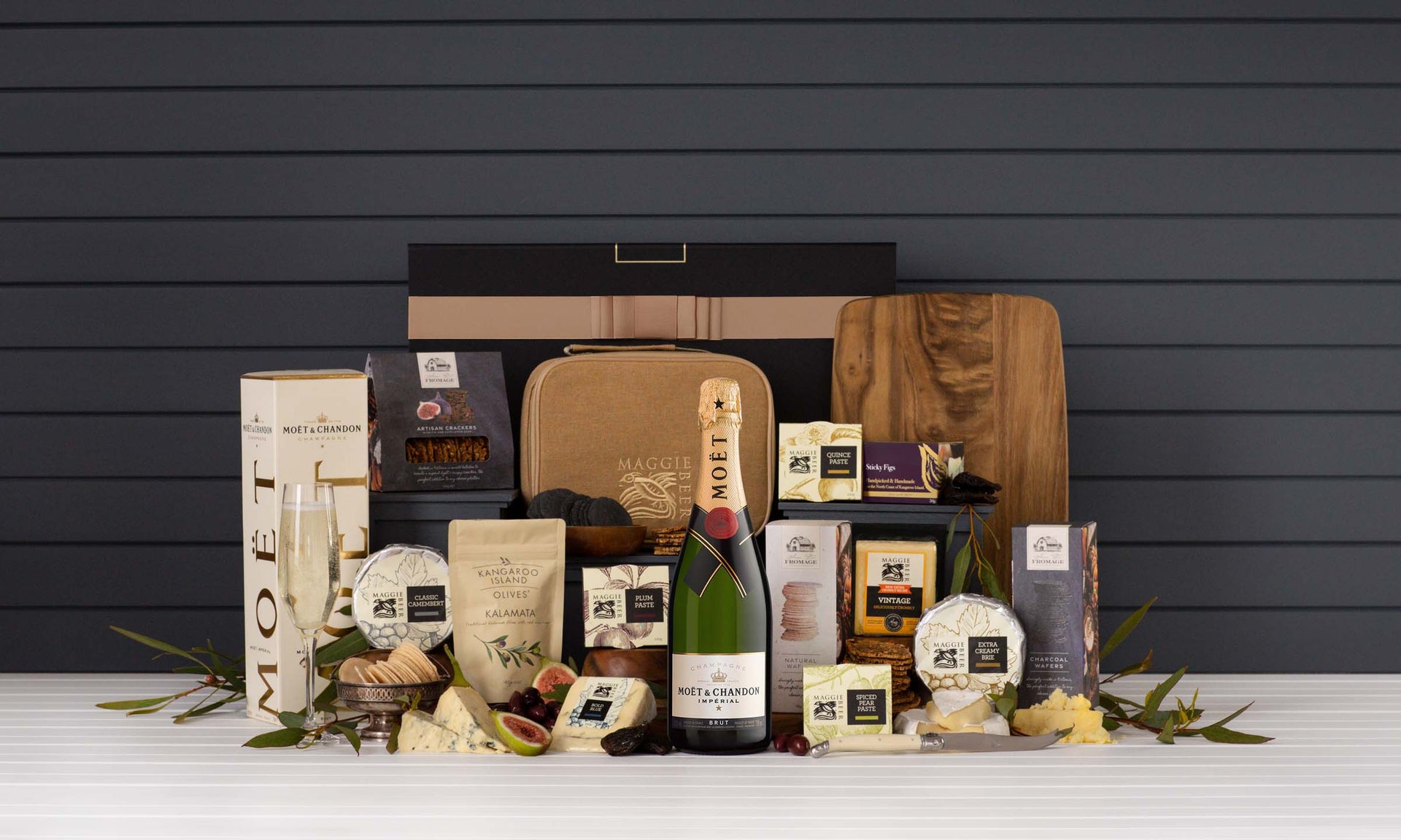 The Complete Cheeseboard Hamper with Moët | Gifts Australia